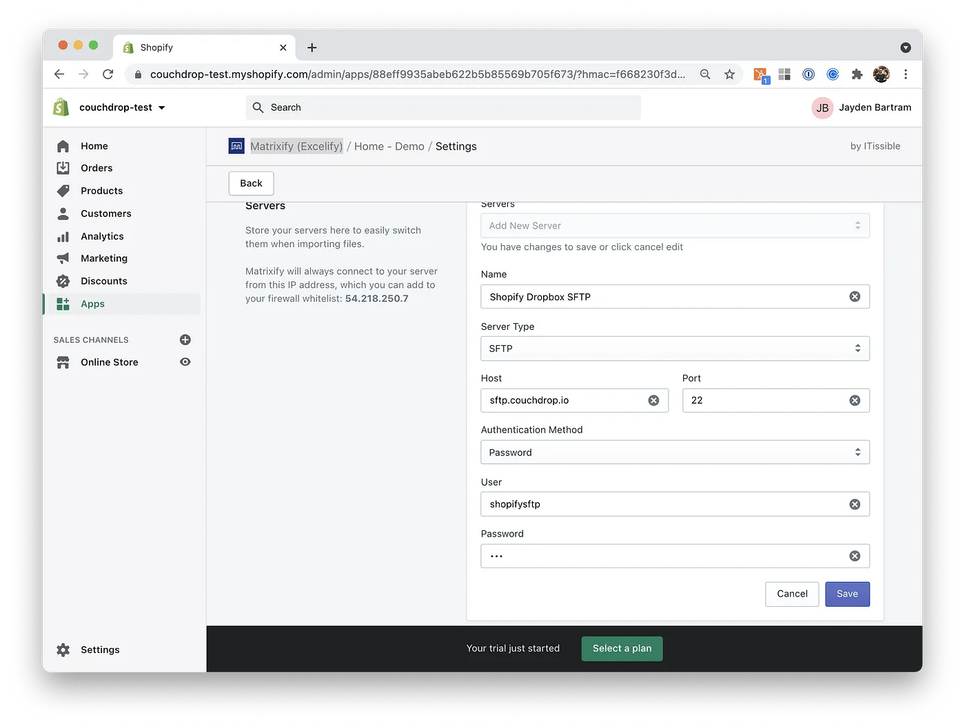 How to Export Shopify Data to Cloud Storage via SFTP